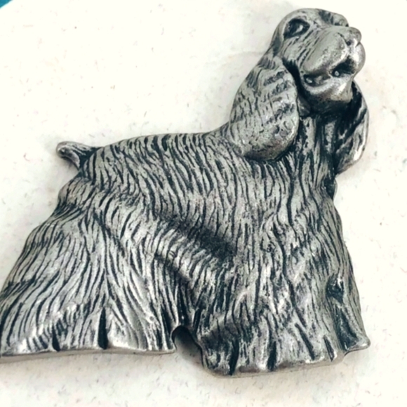 Vintage | Jewelry | Vintage Pewter Cocker Springer Spaniel Dog Tack Pin ...